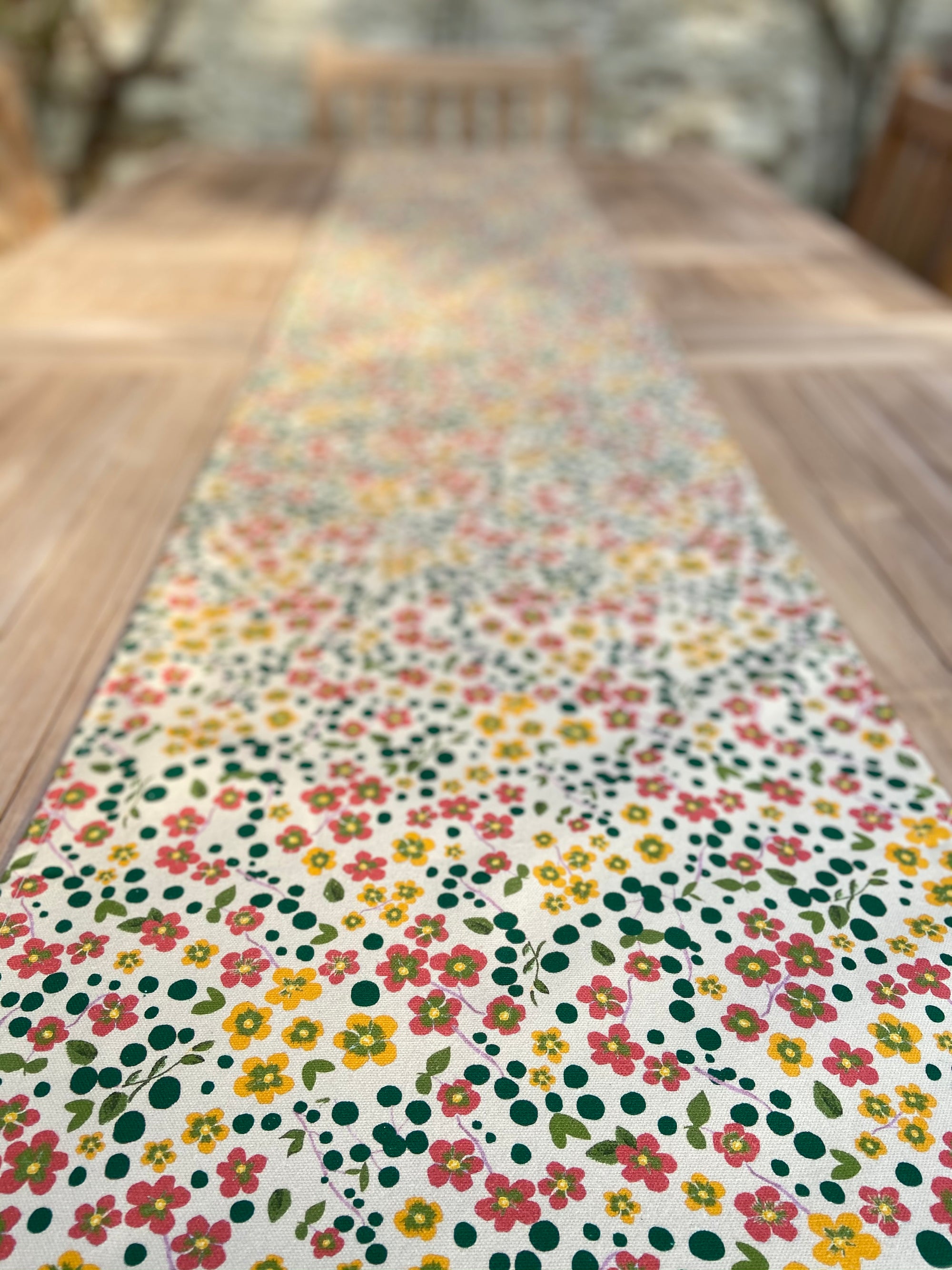 Cottage Floral Table Runner_Organic Cotton